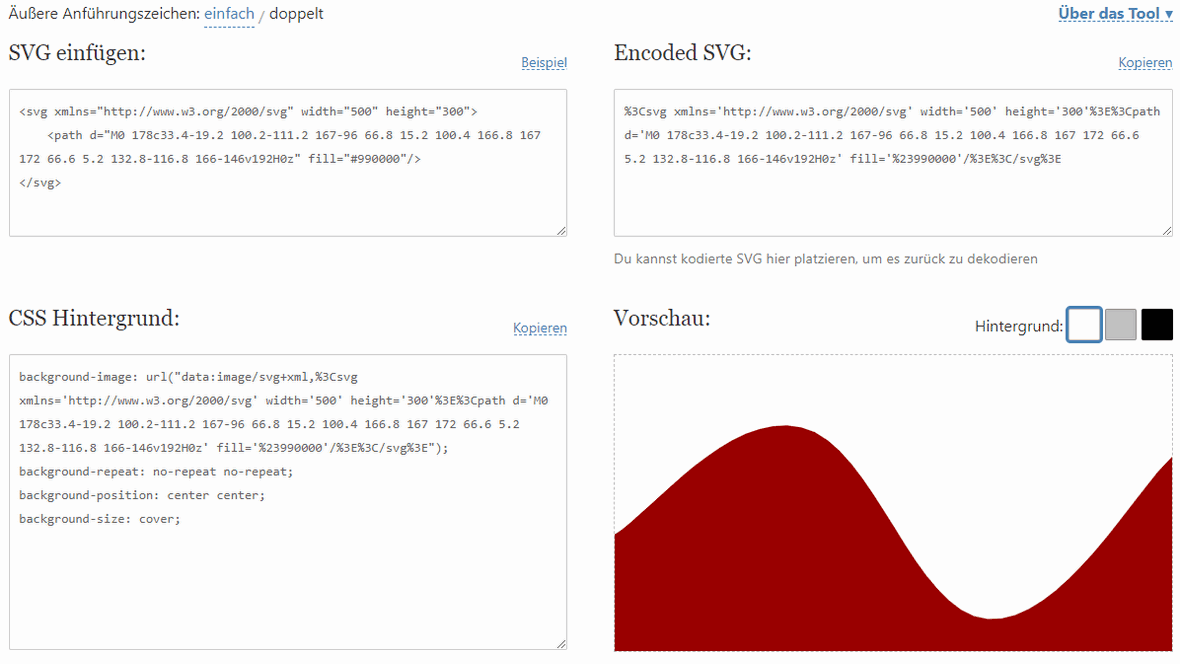 SVG to CSS Background Converter Tool