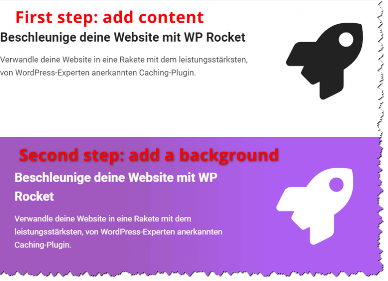 Use a stylish CSS or SVG Background directly in the WordPress Editor