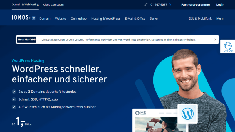 1&1 IONOS Review 2025: WordPress Hosting zum winzigen Preis