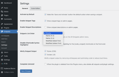 Code Snippets: ️ Das Plugin für Snippet-Verwaltung in WordPress