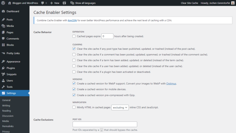 Die besten WordPress ⚡ Cache Plugins