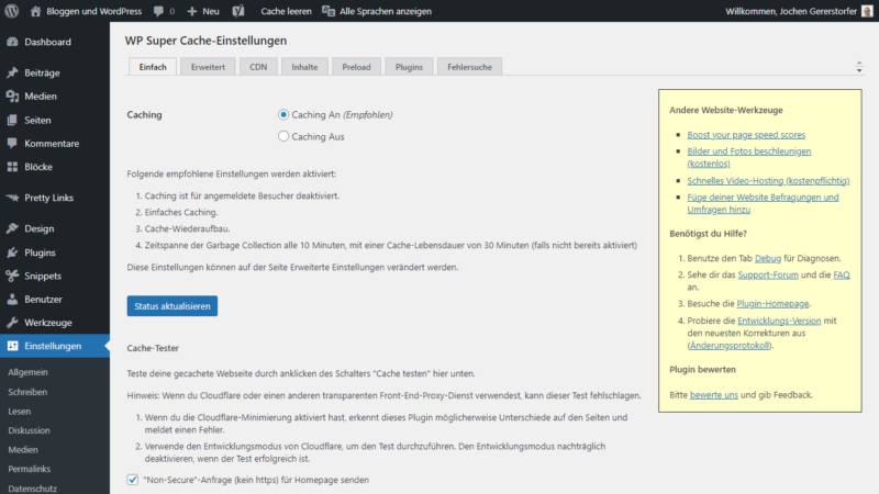 Die besten WordPress ⚡ Cache Plugins