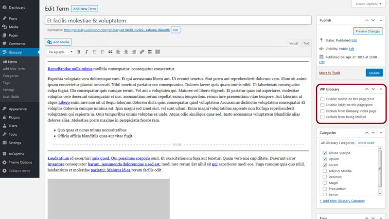 WordPress Glossary Plugins ️ and Tooltips 2025