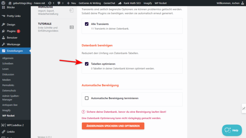 WordPress-Datenbank reparieren und die Performance steigern